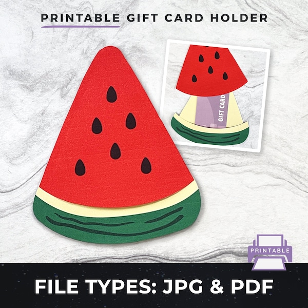 Watermelon Card - Etsy