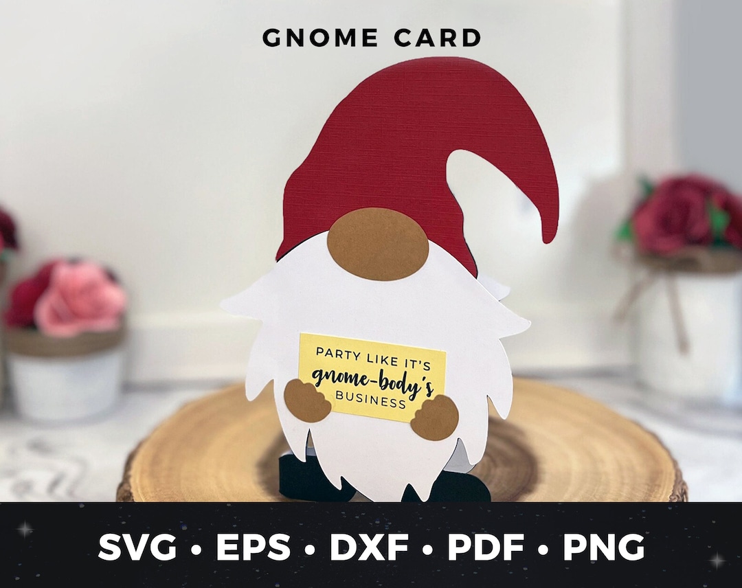 Gnome Card Template, Gnome Birthday Card, Birthday, Birthday Card ...