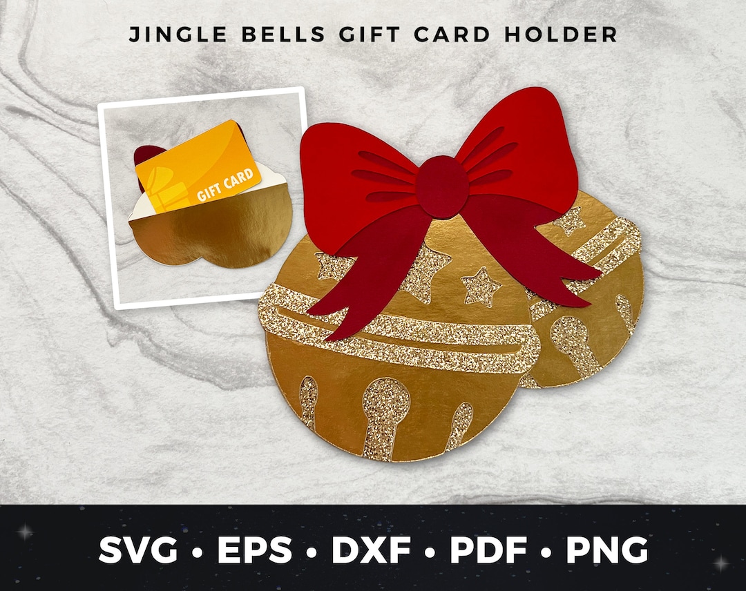 Jingle Bells Gift Card Holder Svg, Christmas Gift Card Holder Svg ...