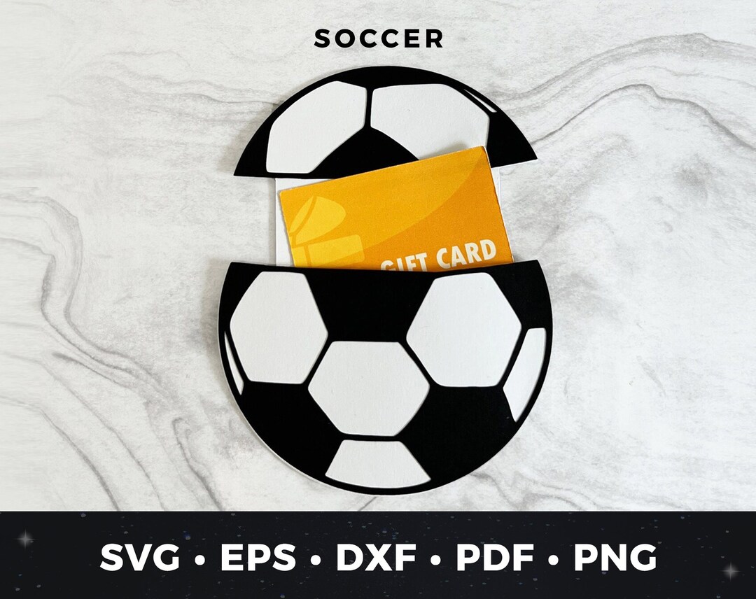 Soccer Gift Card Holder Svg DIY Soccer Coach Gift Soccer Fan - Etsy