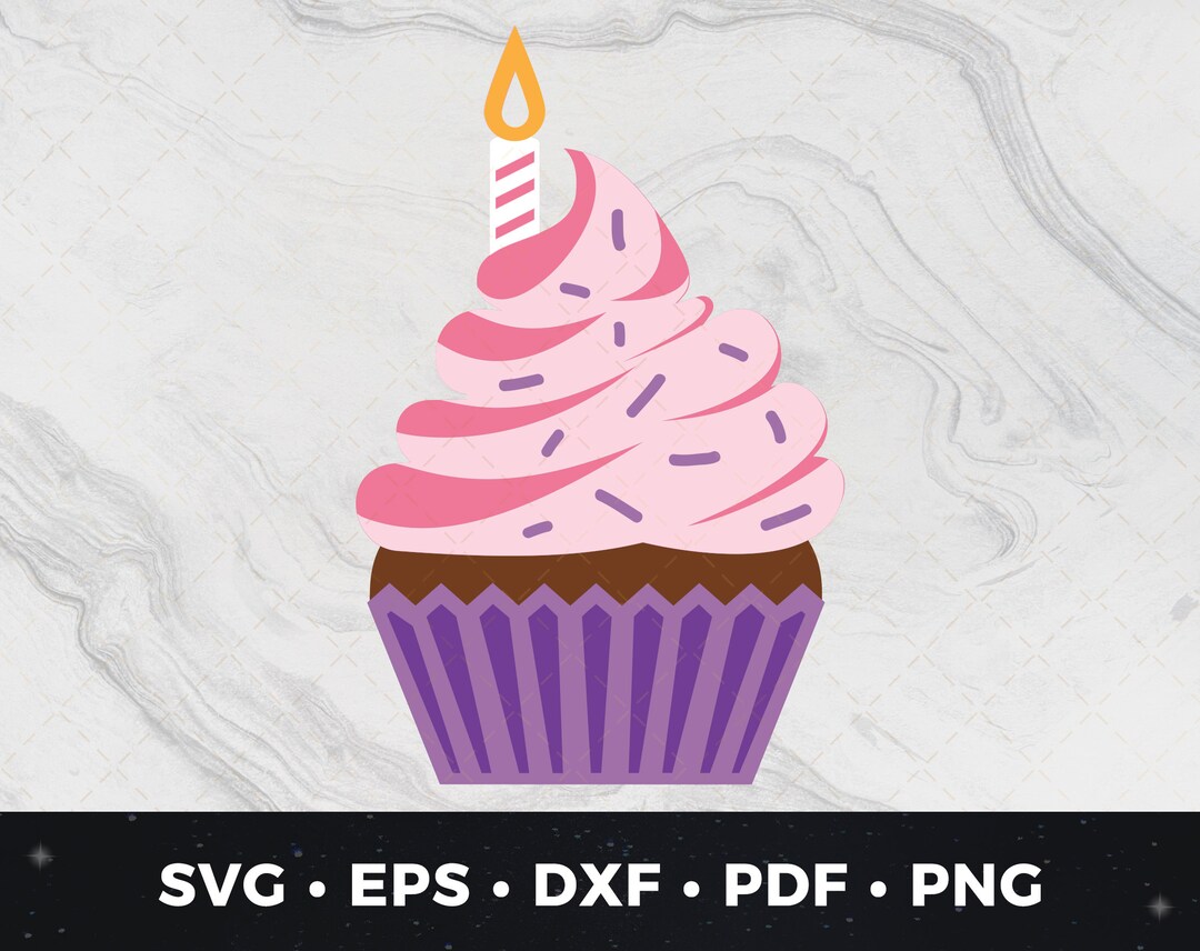 Cupcake Svg, Cupcake Cut File, Cute Cupcake Svg, Birthday Cake Svg ...