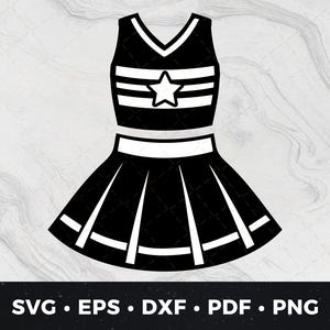 Cheerleading Uniform Svg Png Pdf Dxf Eps, Cheer Print File, Cheer Cut ...
