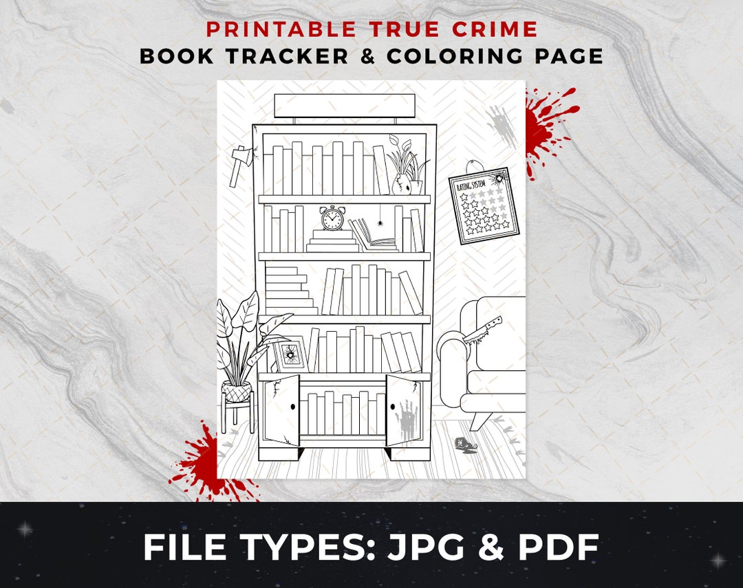 True Crime Book Tracker, Printable Book Tracker, Crime Book Tracker ...