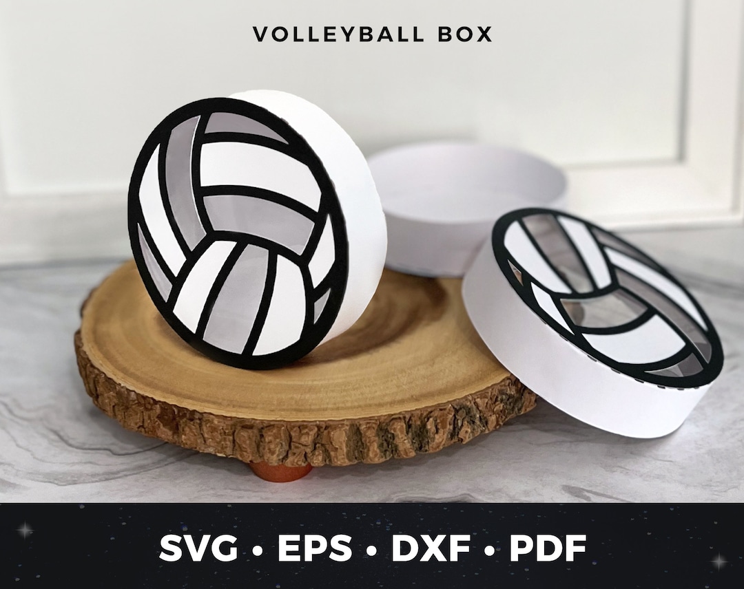 Volleyball Favor Box Svg, Volleyball Favor Box Cut File, Volleyball ...