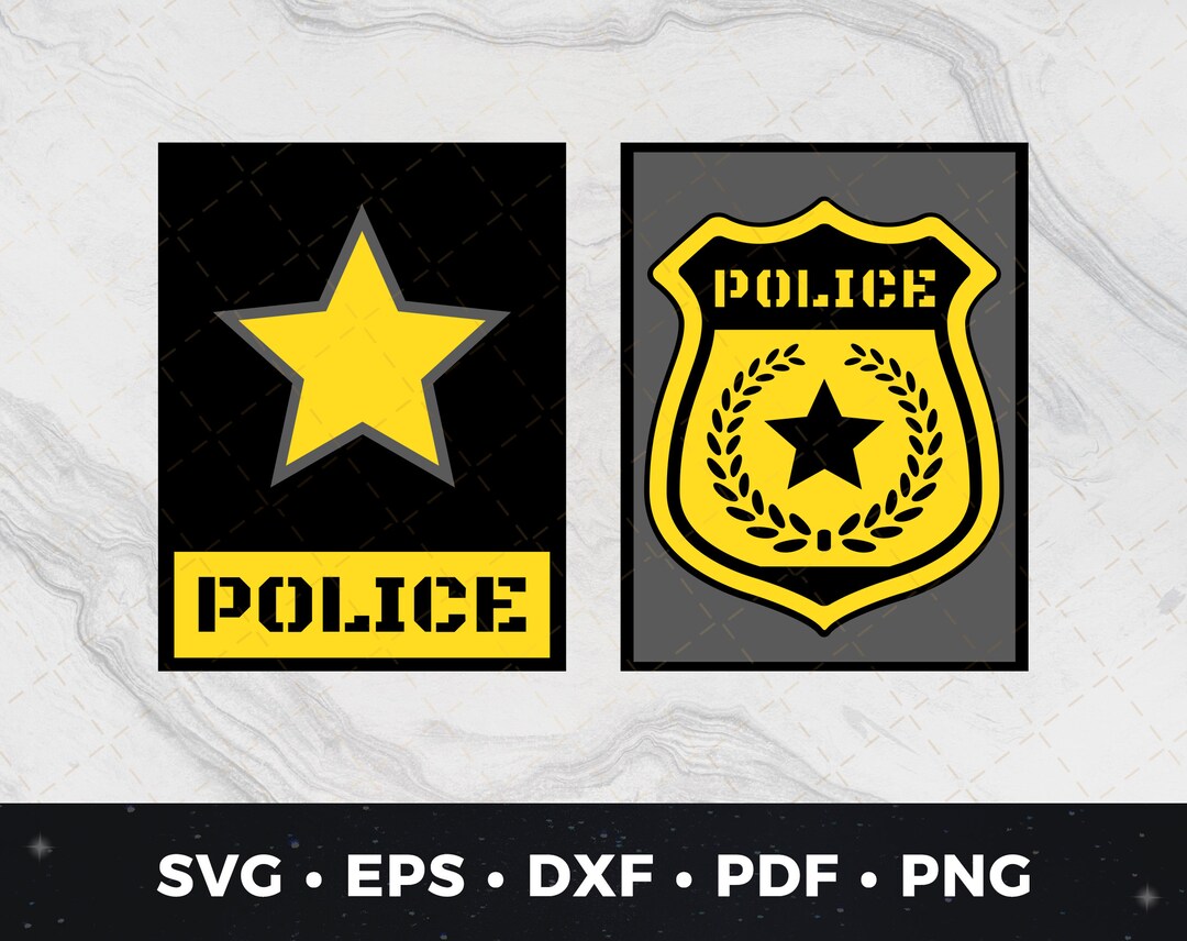 Police Badge Svg Police Badge Clipart Police Badge Vector - Etsy