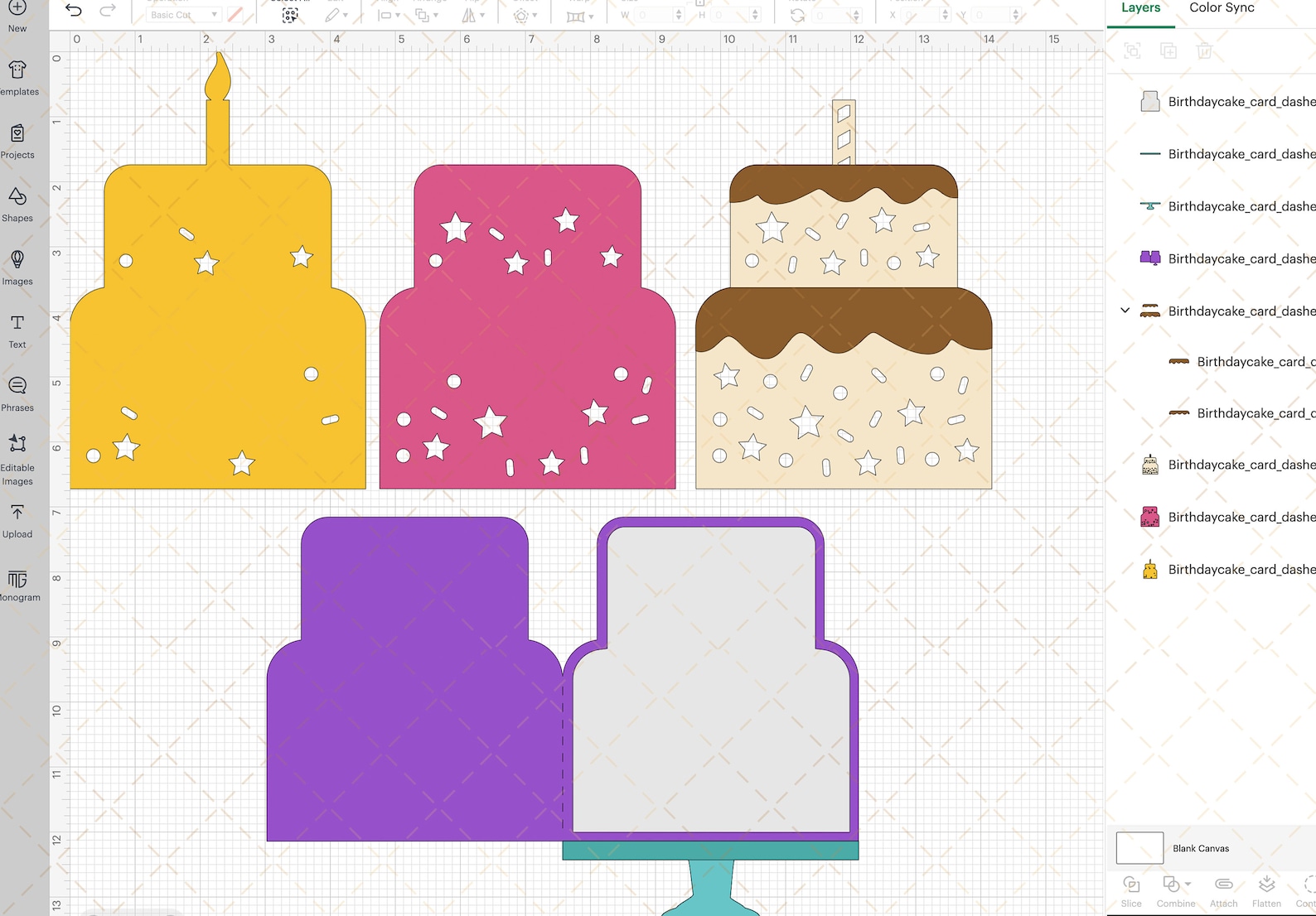 DIY Birthday Cake Card SVG, Cake Birthday Card Cut File, Birthday Card ...