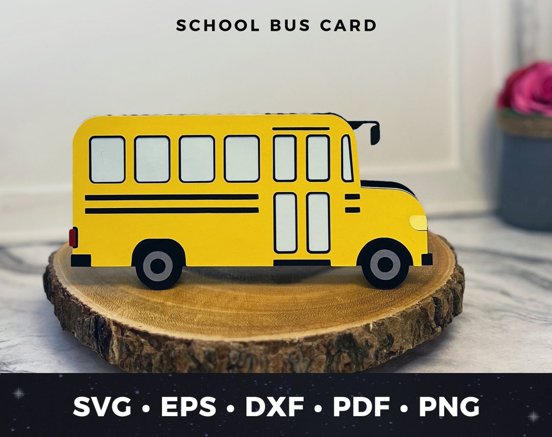 School Bus Card Svg, Teacher Card Svg, School Bus Driver Card Svg, Cute ...