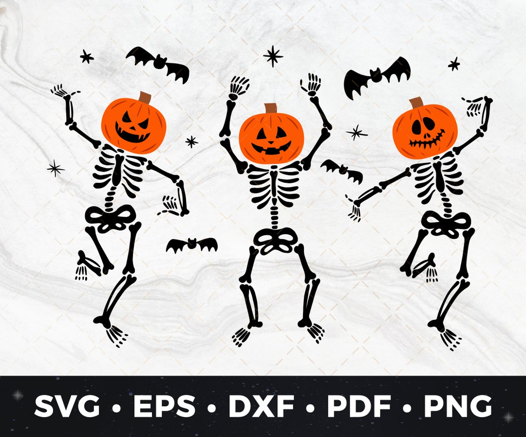 Dancing Pumpkin Head Svg Skeleton Svg Pumpkin Head Svg - Etsy