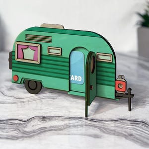 Camper Gift Card Holder Laser SVG, RV Gift Card Holder PDF, Camping ...