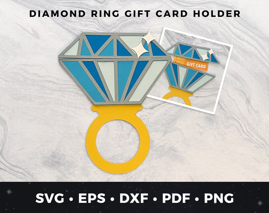 Engagement Gift Card Holder, Diamond Ring, Bridal Shower Gift Card ...