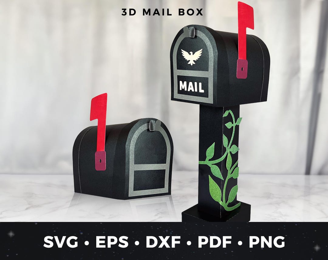 3D Paper Mailbox SVG, DIY Mailbox Template for Cricut, Valentine ...