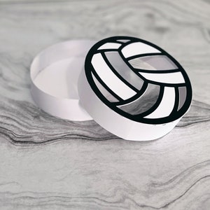 Volleyball Favor Box Svg, Volleyball Favor Box Cut File, Volleyball ...