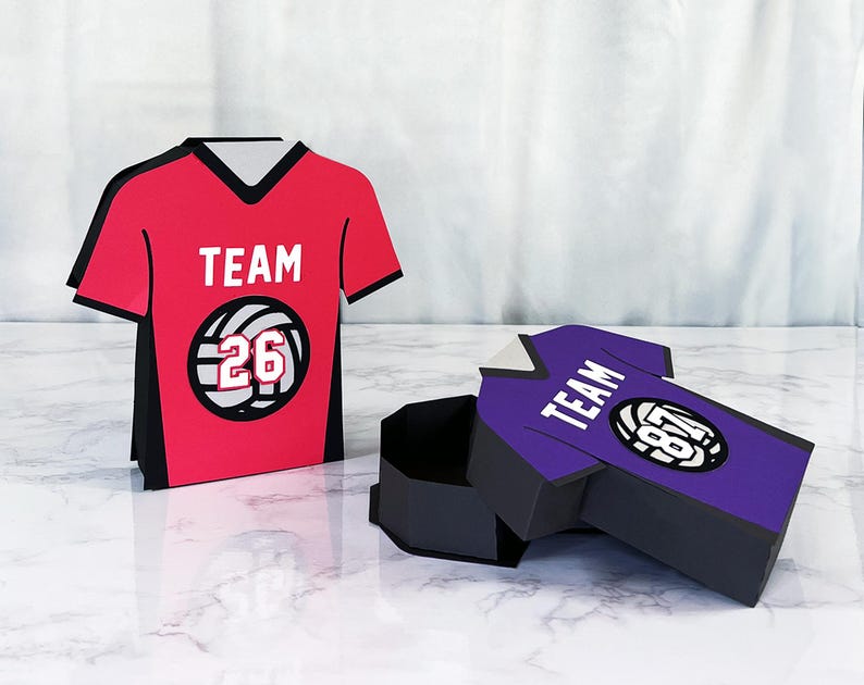 Volleyball Favor Box Svg, Volleyball Jersey Gift Box Svg, Volleyball ...