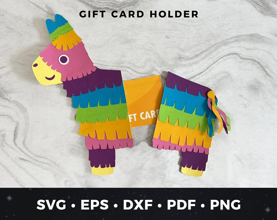 Pinata Gift Card Holder Svg, Birthday Giftcard Holder Svg, DIY Pinata ...