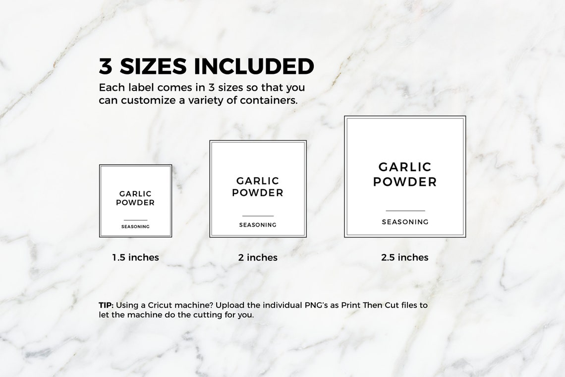 Printable Pantry Labels Square Pantry Labels Printable Spice - Etsy