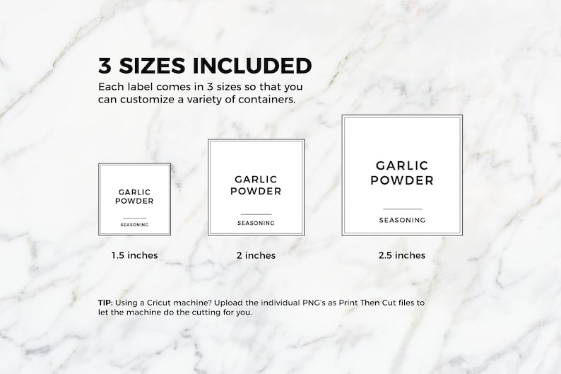 Printable Pantry Labels Square Pantry Labels Printable Spice - Etsy