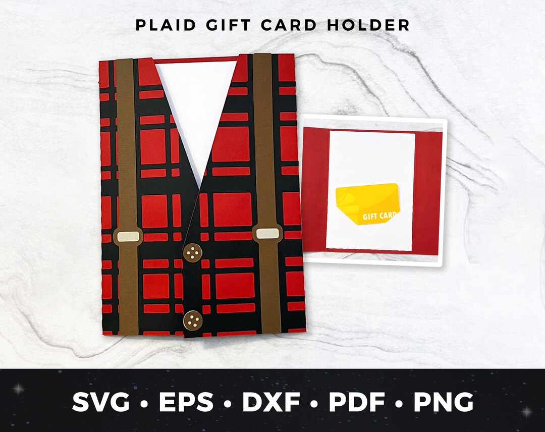 Lumberjack Gift Card Holder Svg, Plaid Giftcard Holder, Lumberjack Card ...