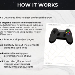 Printable Video Game Gift Card Holder Svg, DIY Video Game Card, Video ...