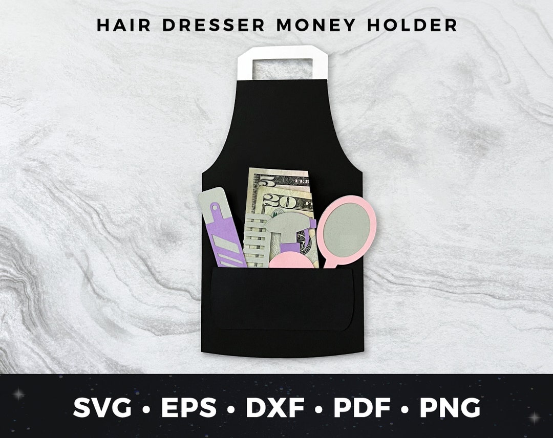 Hair Stylist Money Holder Svg, Hair Dresser Card Svg, Salon Money ...