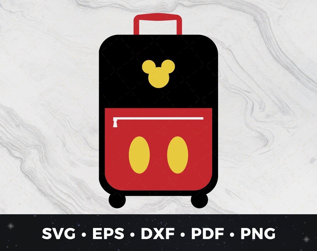 Kids Travel Svg, Kids Vacation, Kids Suitcase Png, Mouse Suitcase Pdf ...