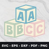 Alphabet Blocks SVG Files | Building Blocks Cut Files | Letter Blocks A ...