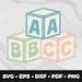 Baby Blocks Svg, Building Block Png, Baby Toy Pdf, Baby Blocks Cut File ...