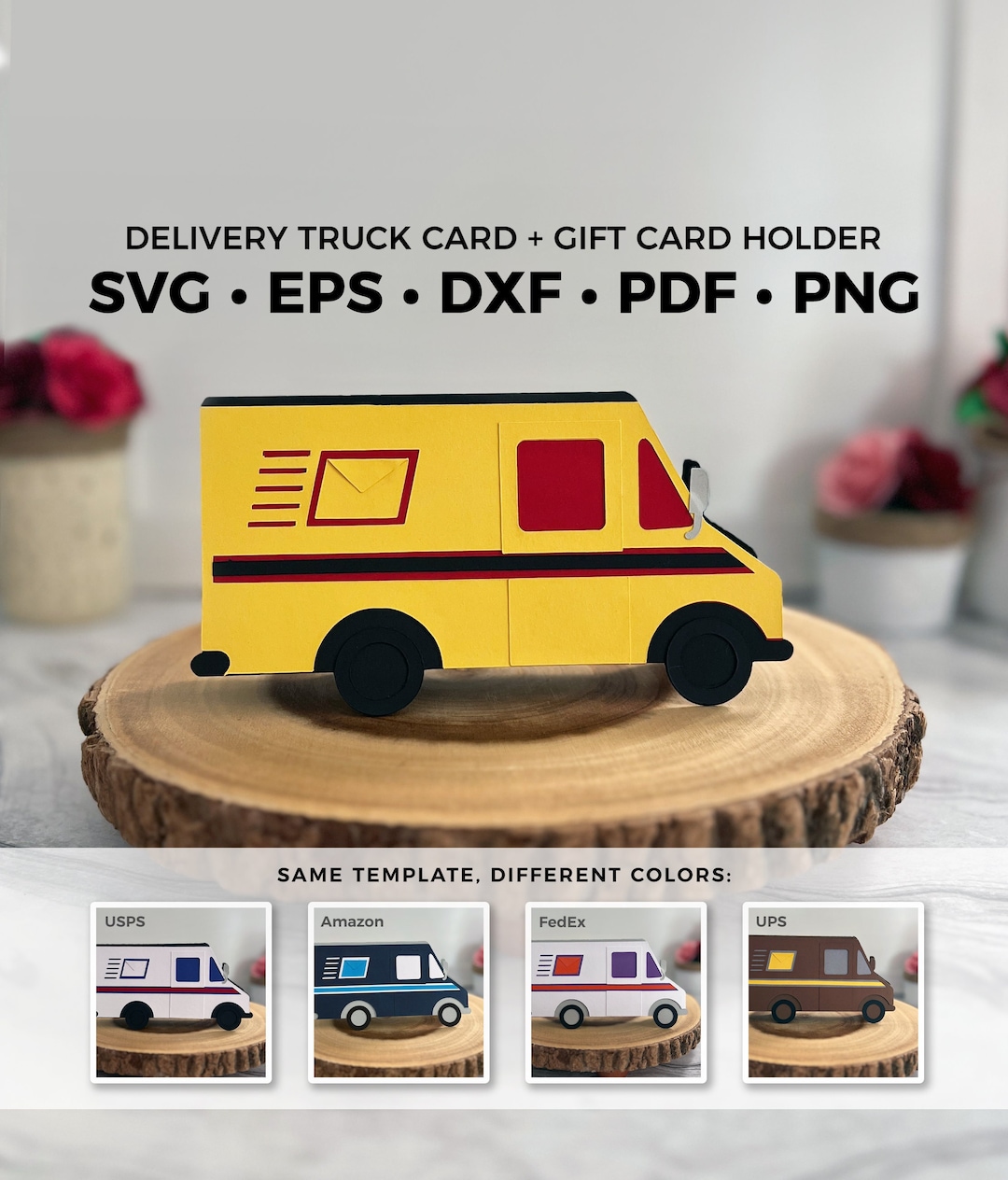Delivery Truck Card Template Delivery Driver Gift Delivery - Etsy