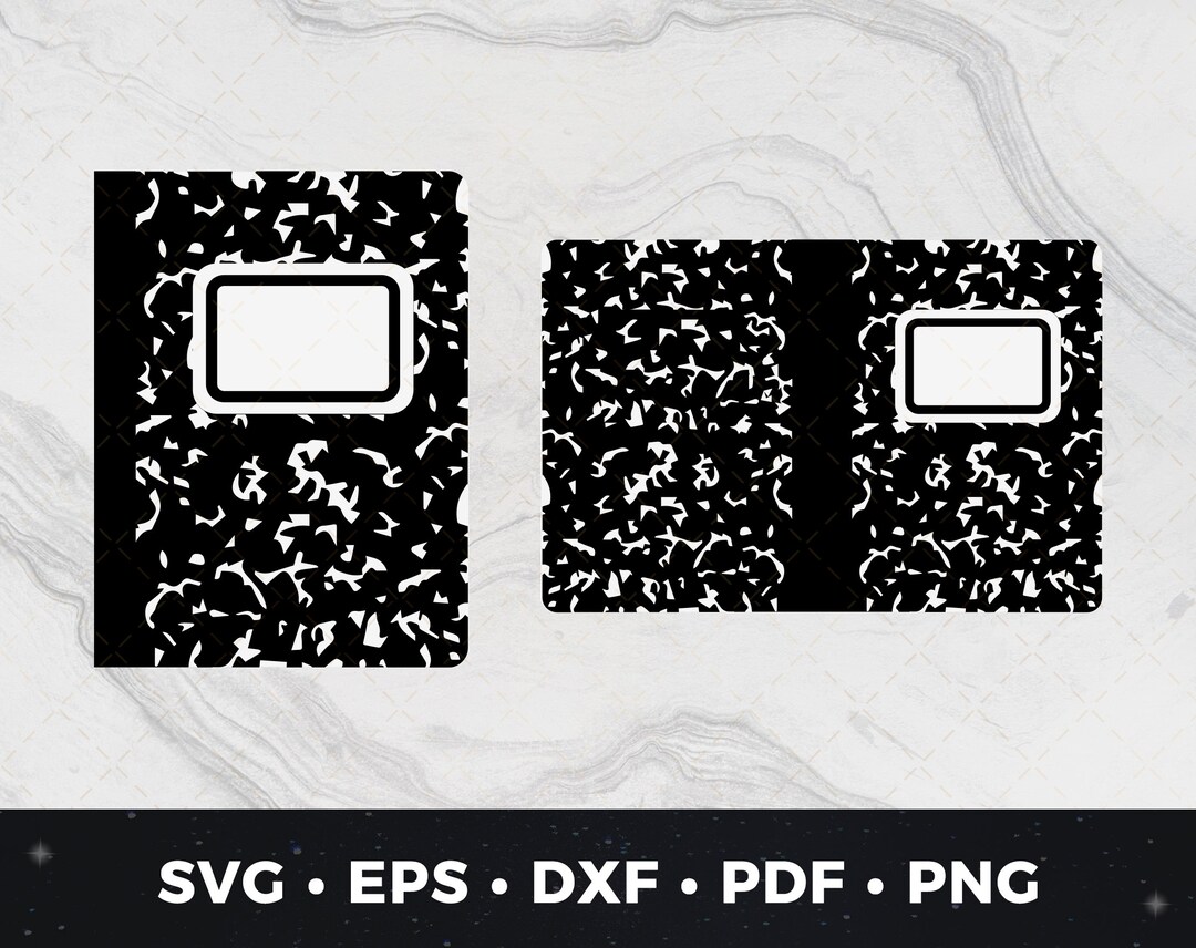 Composition Notebook Svg, Composition Notebook Cut File, Composition