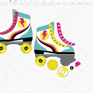 80s Rollerskate Svg Png Pdf Dxf Eps, Retro Skate Clipart, Vintage ...