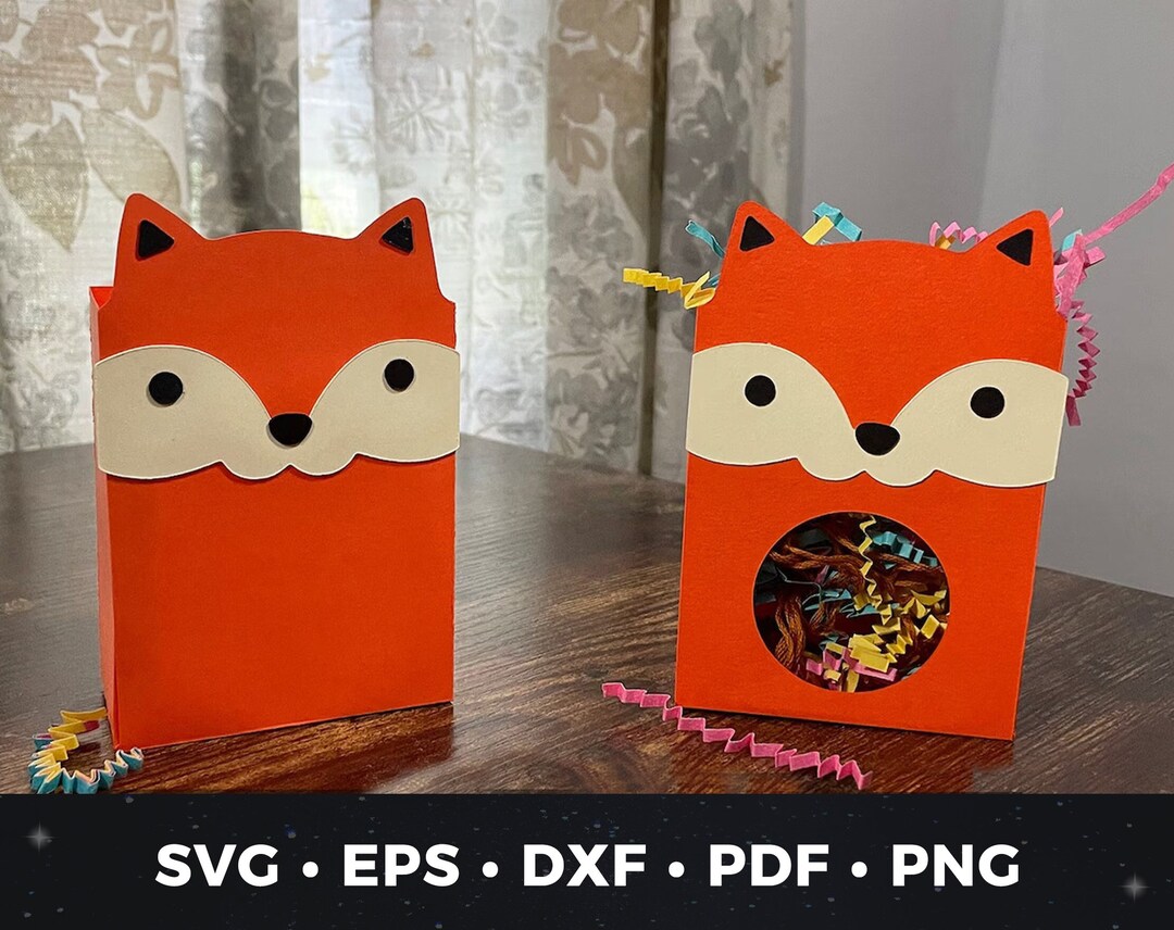 Fox Favor SVG, Fox Favor Bag Download, DIY Fox Favor Box, Baby Shower ...