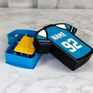 Football Jersey Favor Box SVG, 3D Jersey Gift Box Template, DIY Sports ...