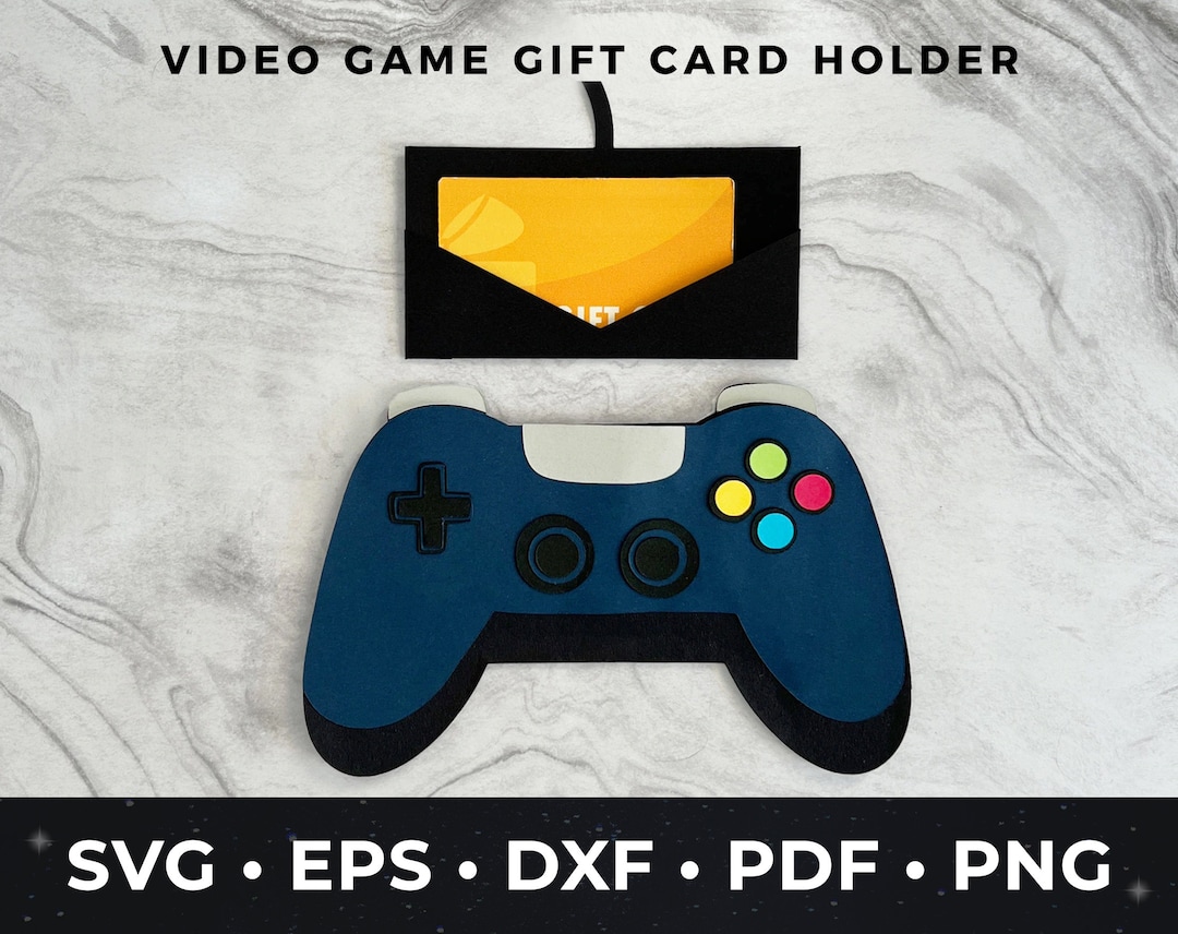 Video Game Controller Gift Card Holder Svg DIY Video Game - Etsy
