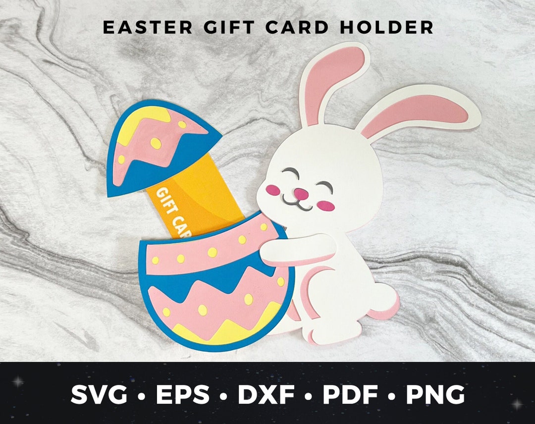 Easter Gift Card Holder Svg, Easter Bunny Svg, DIY Easter Card, Easter ...