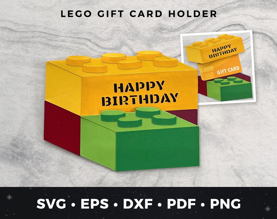 Building Bricks Gift Card Holder Svg, Building Bricks Card Svg ...