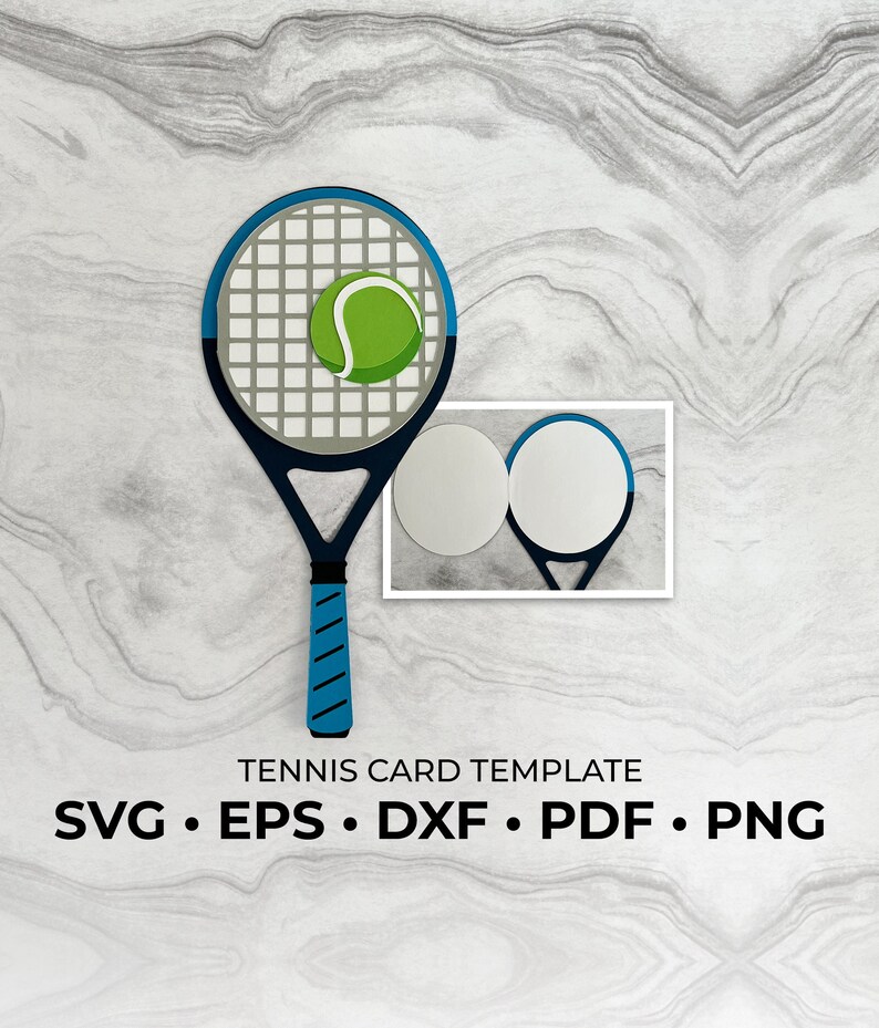 Tennis Card Svg DIY Tennis Coach Card Sports Lover Card - Etsy