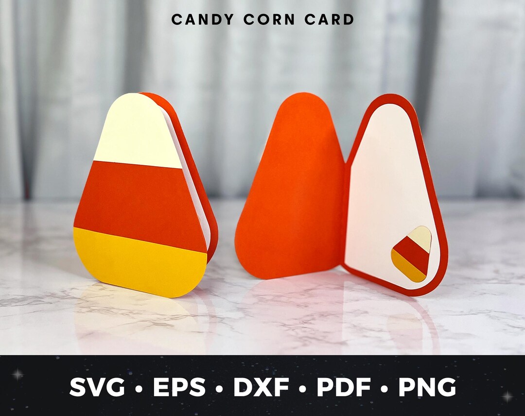 Candy Corn Greeting Card SVG, Halloween Candy Card, Fall Greeting Card ...