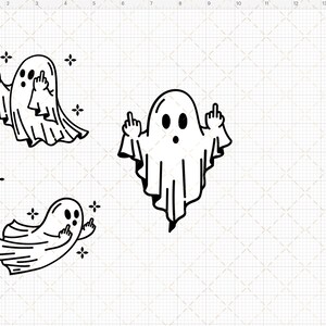 Ghost Middle Finger SVG PNG, Funny Halloween Svg, Trendy Halloween ...