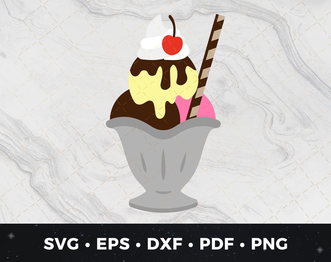 Ice Cream Sundae SVG, Sundae Bar Svg, Sundae Graphic, Ice Cream Sundae ...