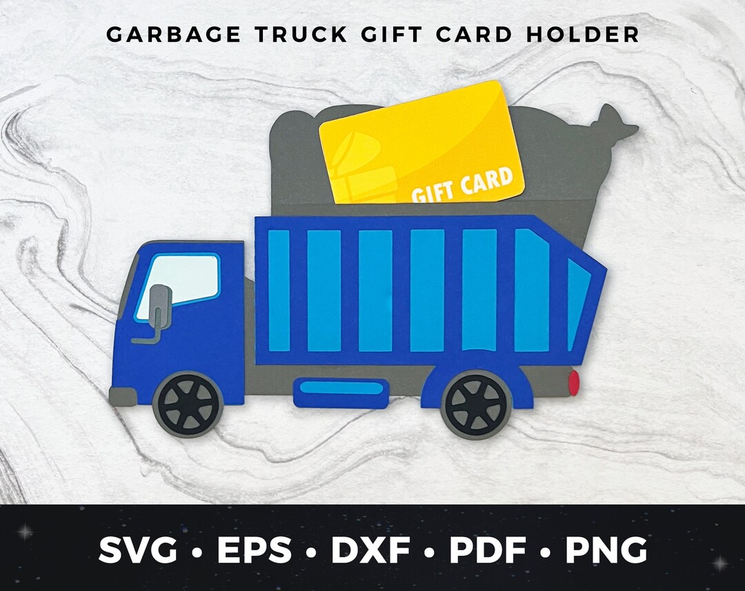 Trash Collector Gift, Garbage Truck Gift Svg, Recycling Gift Card Svg ...