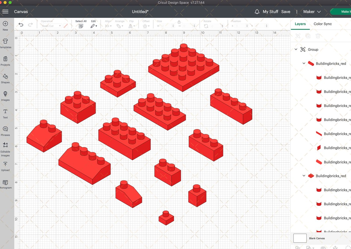 Building Brick's Svg Building Brick Dxf Cool Brick - Etsy