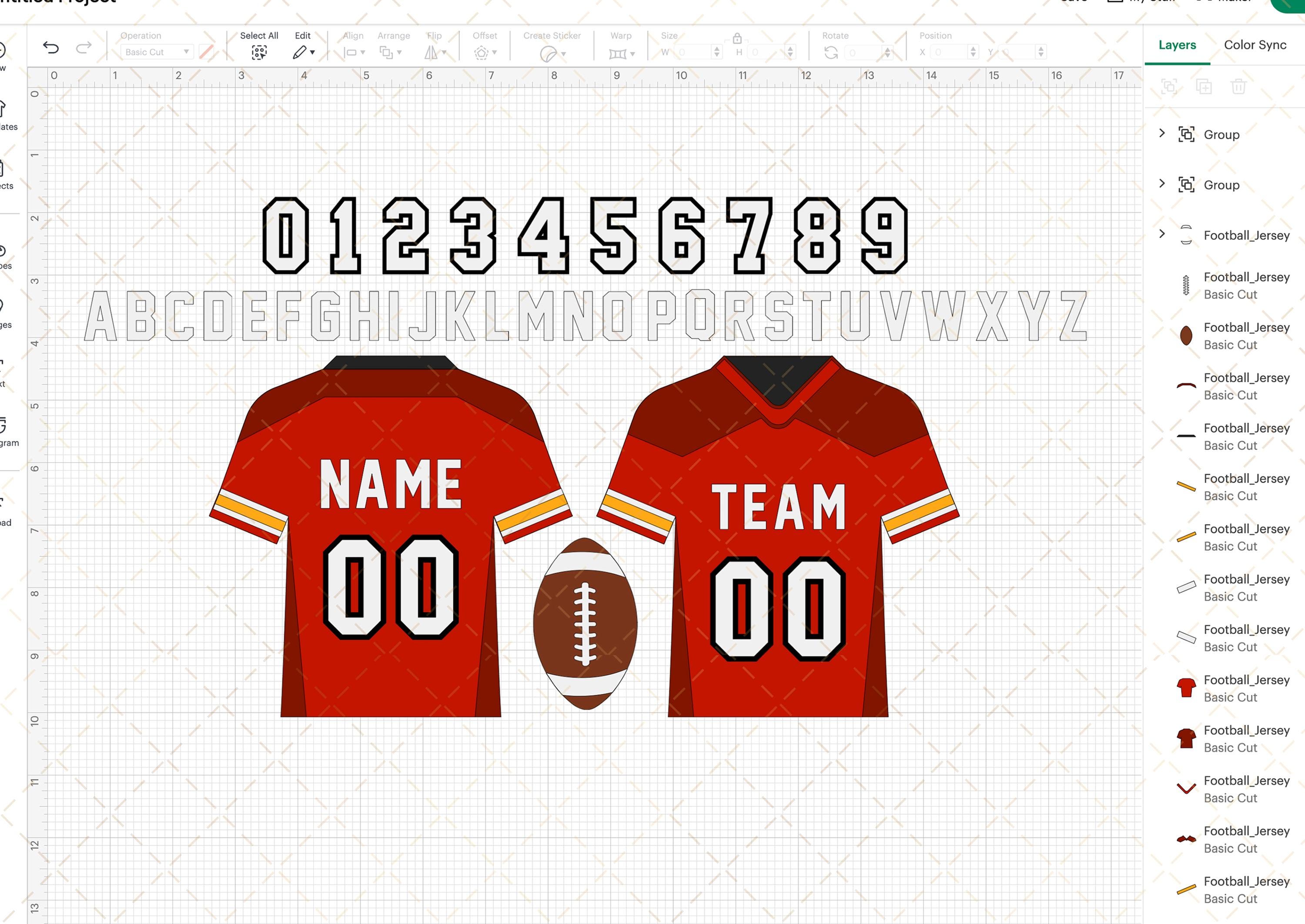 Football Svg Jersey Png Pdf Dxf Eps, Football Cut File, Football Vector ...