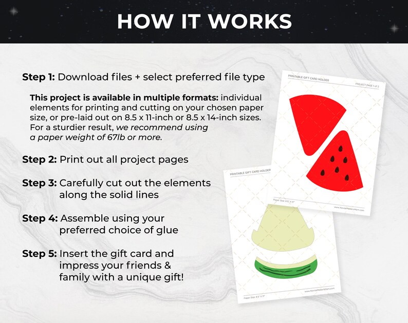 Printable Watermelon Gift Card Holder Pdf, DIY Watermelon Money Holder ...