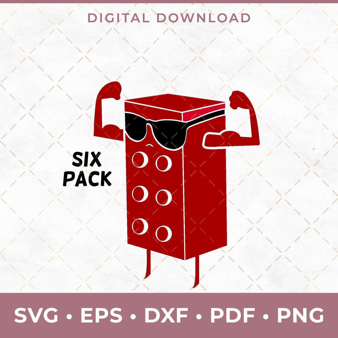 Building Brick's Funny Six Pack Svg Building Brick Dxf - Etsy
