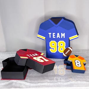 Football Jersey Favor Box Svg, Football Jersey Gift Box Svg, Football ...
