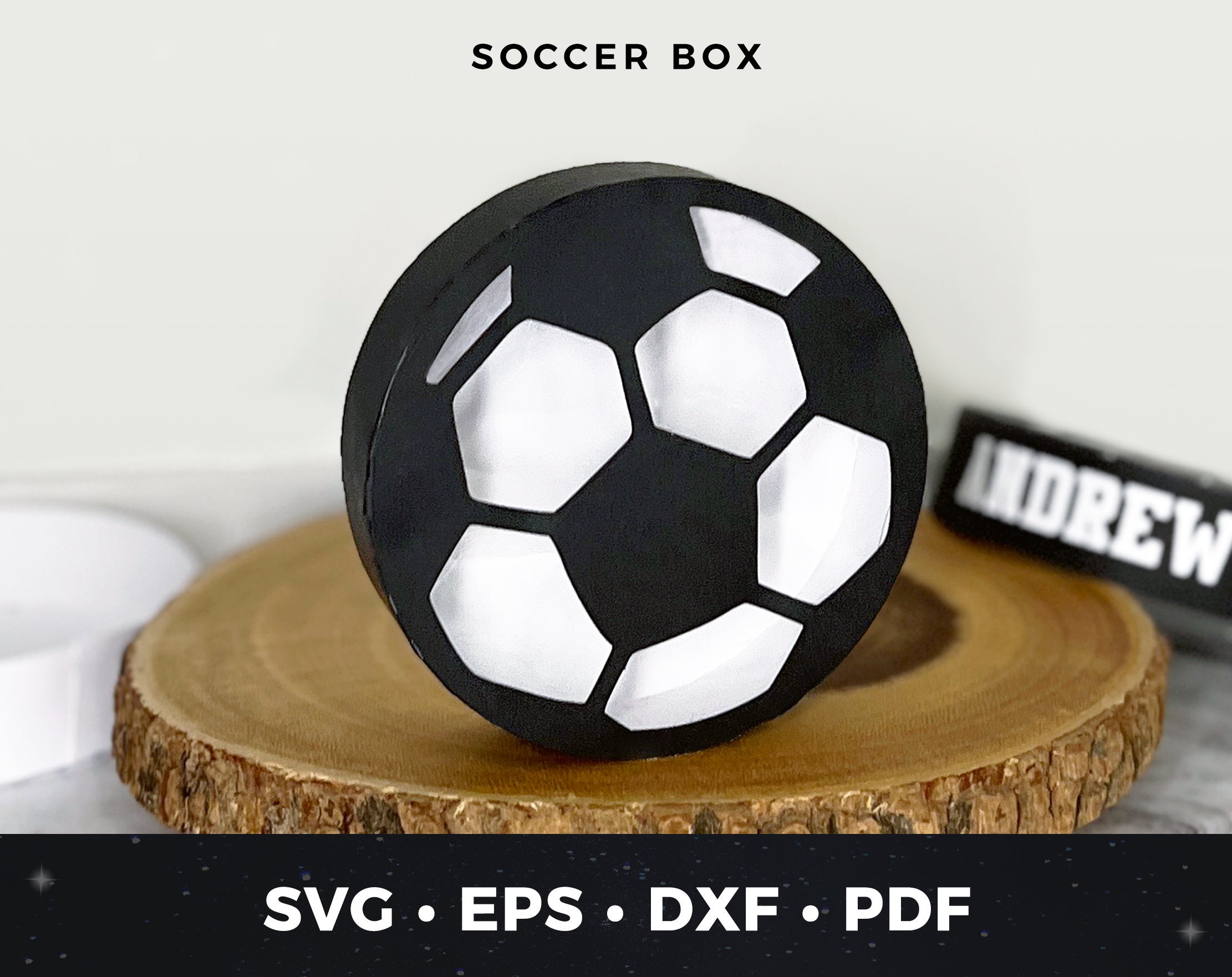Soccer Favor Box Svg, Soccer Favor Box Cut File, Soccer Coach Gift Box ...