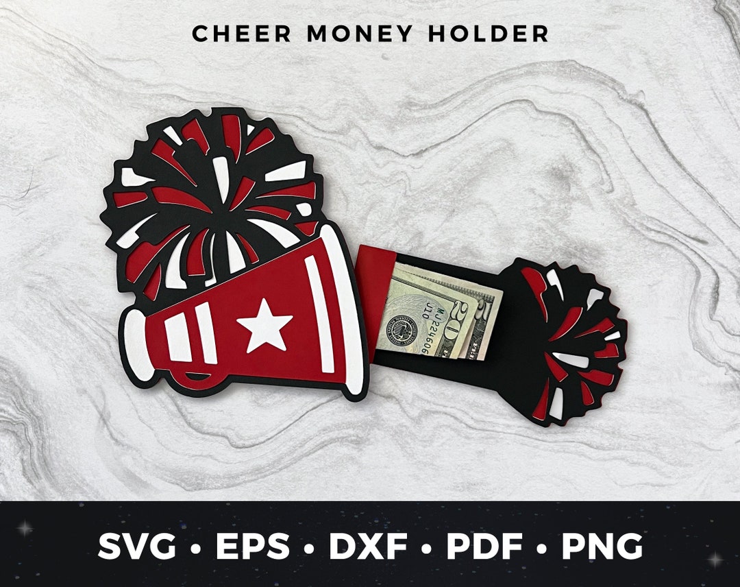 Cheer Money Holder Svg, Cheer Svg, Cheer Competition Money Holder, DIY ...