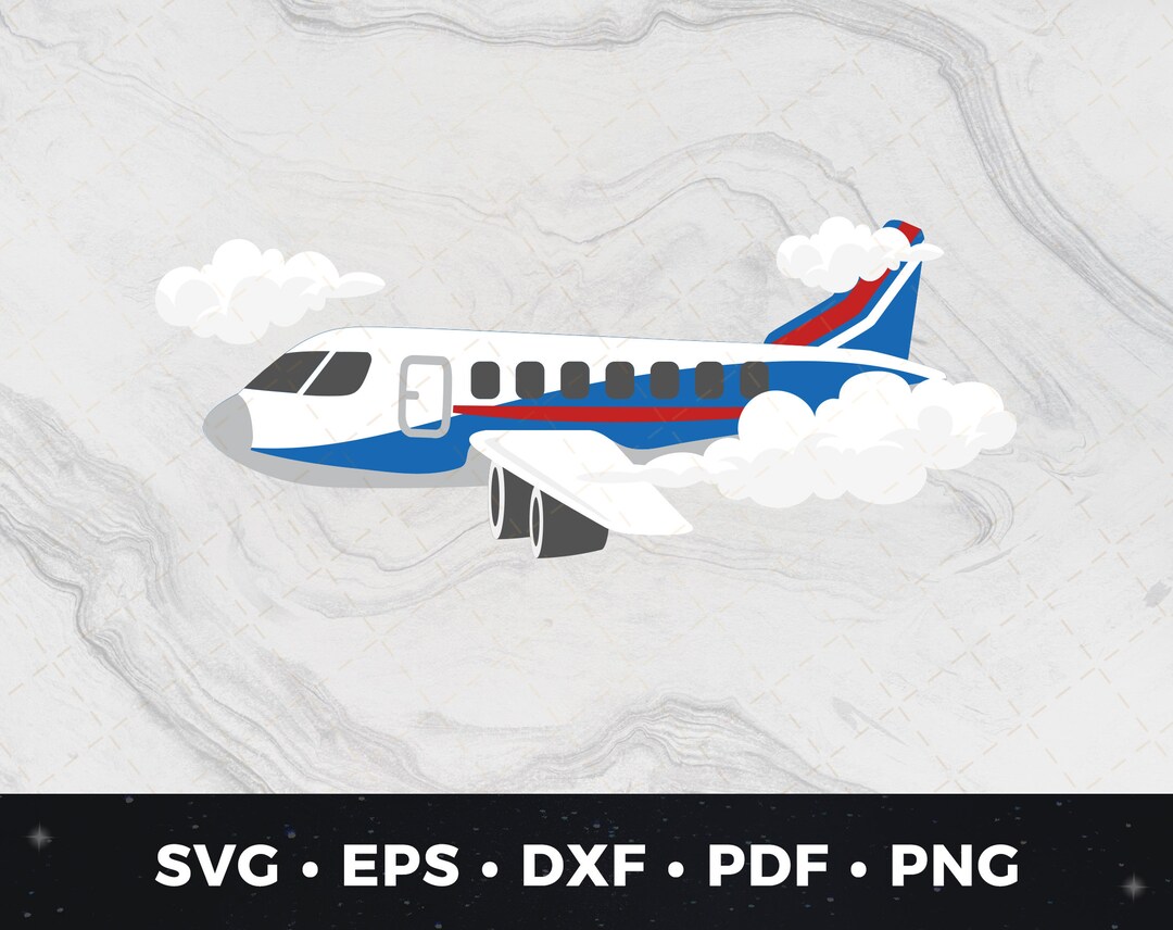 Airplane Svg, Aircrarft Vector, Plane Clipart, Air Travel Svg, Airplane ...