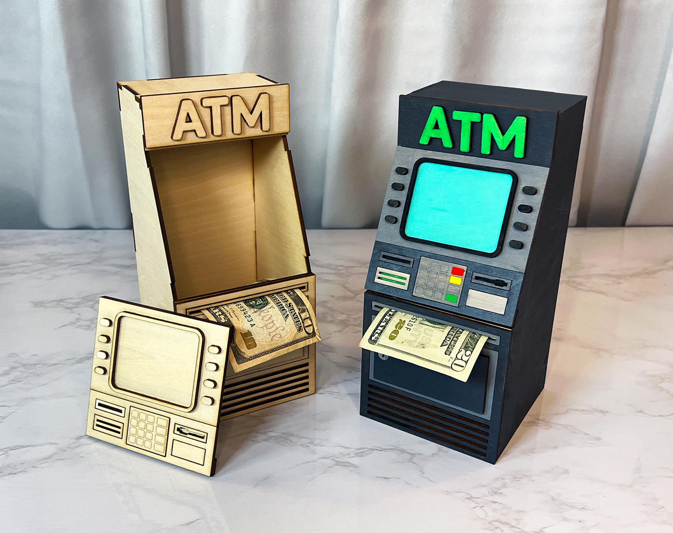 ATM Gift Box Laser Cut File, Wooden Money Machine Svg, DIY Cash Gift ...