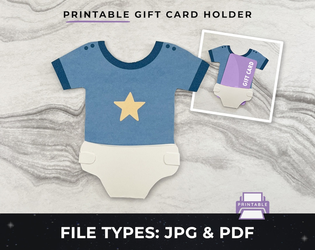 Printable Baby Shower Gift Card Holder, Printable Baby Shower Prize ...