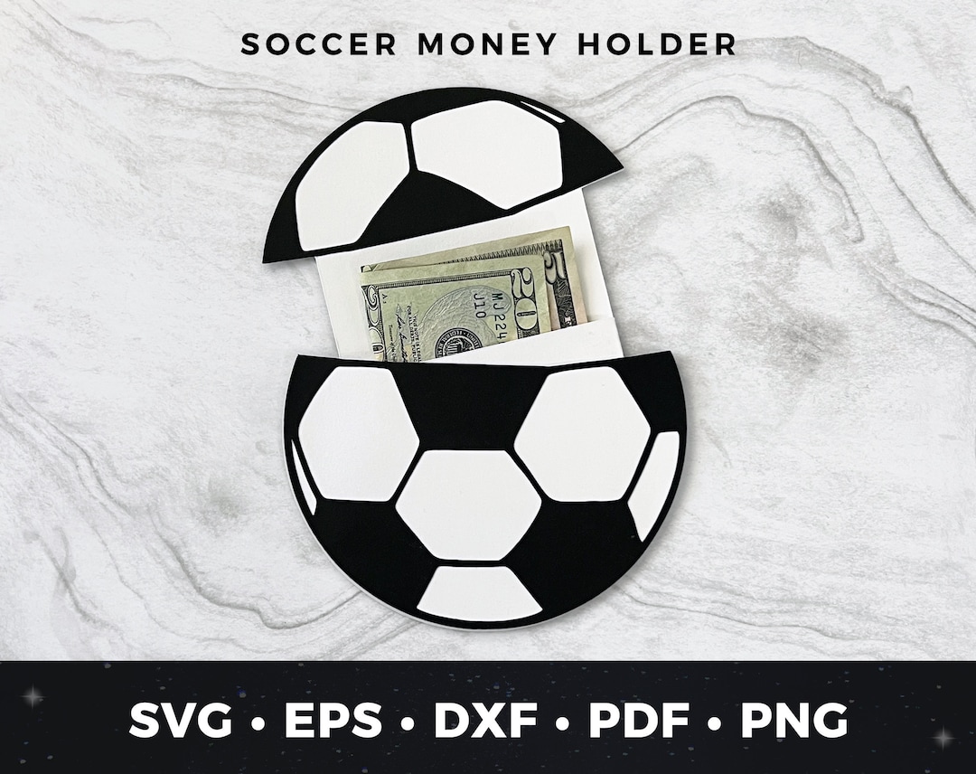 Soccer Money Holder Svg, DIY Soccer Coach Gift, Soccer Fan Card, Sports ...